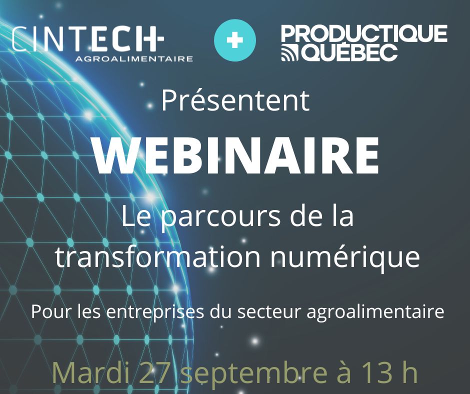 Webinaire - Parcours de la transformation numérique - Productique Québec Webinaire - Parcours de la transformation numérique - Productique Québec