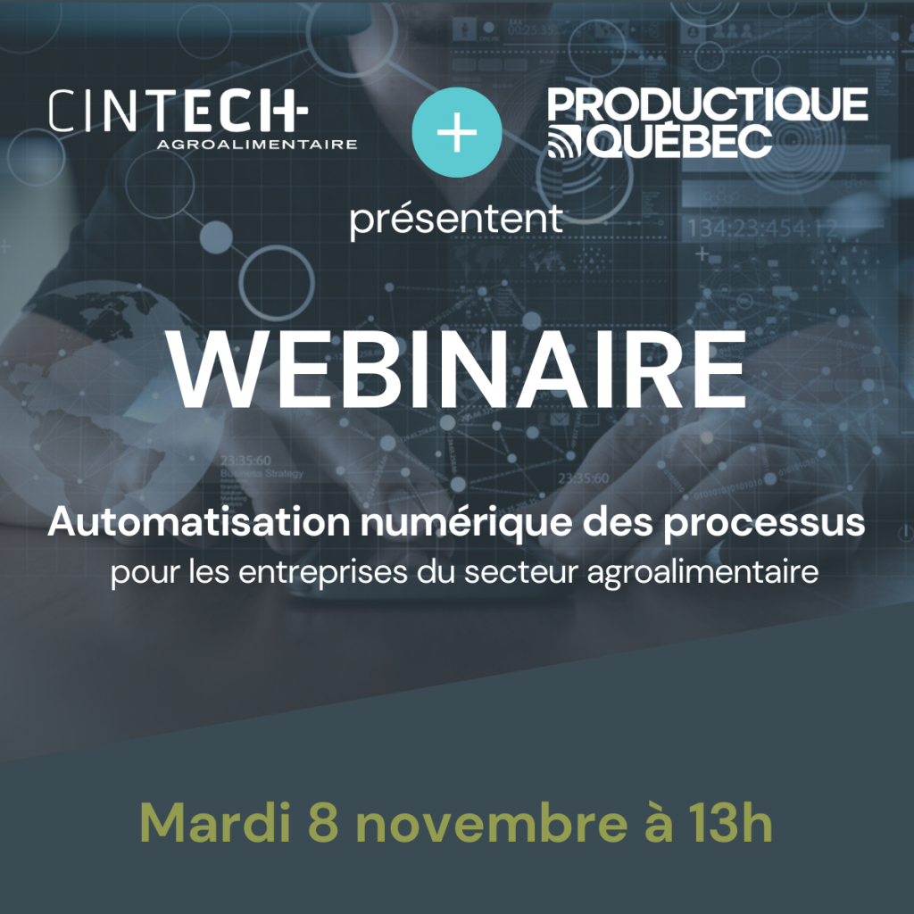 Webinaire - Automatisation numérique des processus - Productique Québec